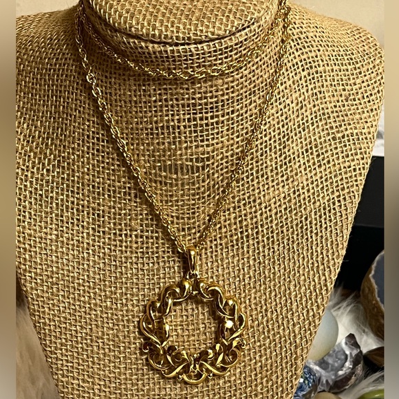 Trifari | Jewelry | Vintage Trifari Crown Logo Golden Scroll Necklace ...